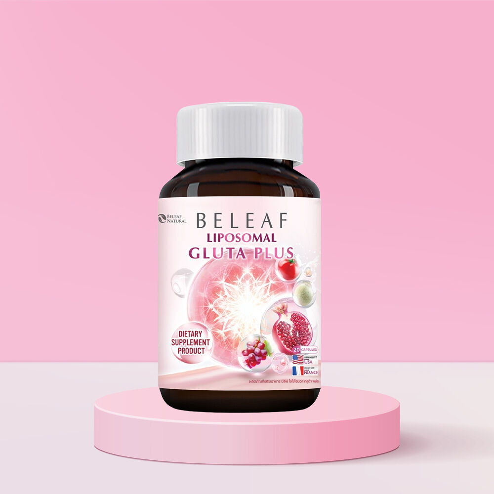 Beleaf Liposomal Gluta Plus 20 Capsules ผลิตภัณฑ์เสริมอาหารบีลีฟ ไลโปโซมอล กลูต้า พลัส 20แคปซูล ...