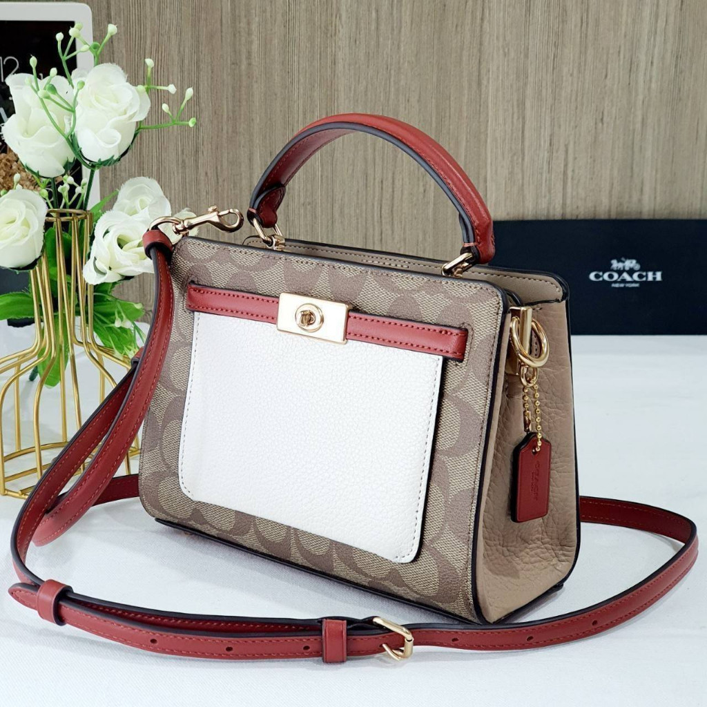 ♞,♘แท้ พร้อมส่งกระเป๋าสะพาย COACH C8318 MINI LANE TOP HANDLE IN ...