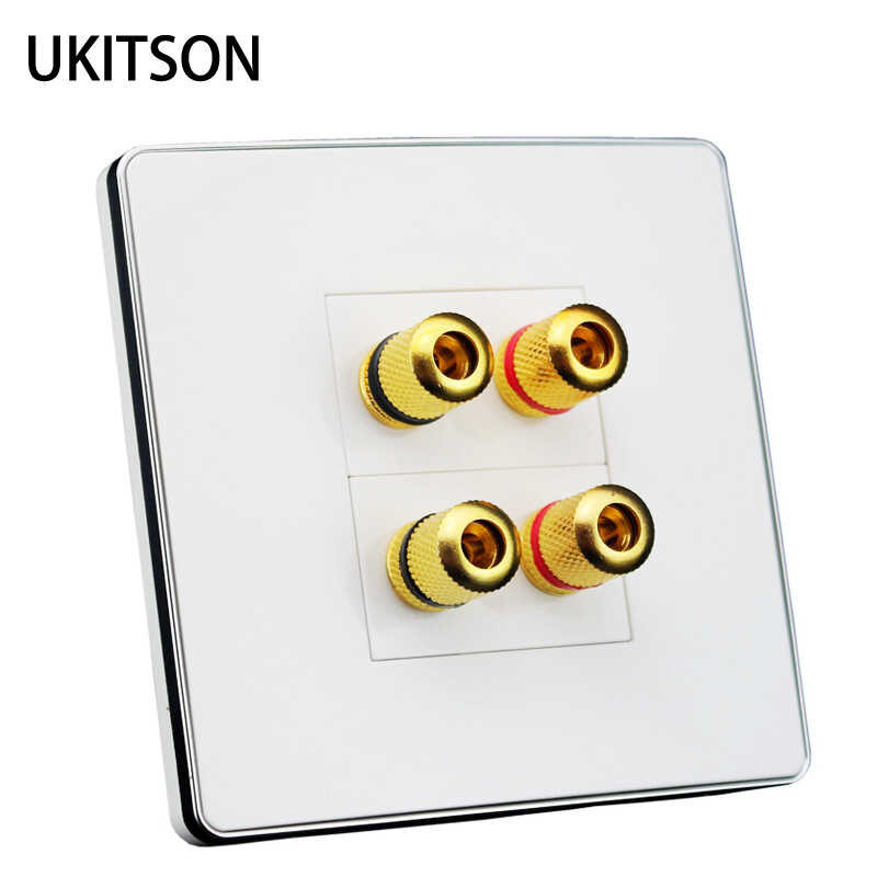 Ports Audio Hifi Sound Speaker Plug Wall Faceplate Panel Cover Outlet ...
