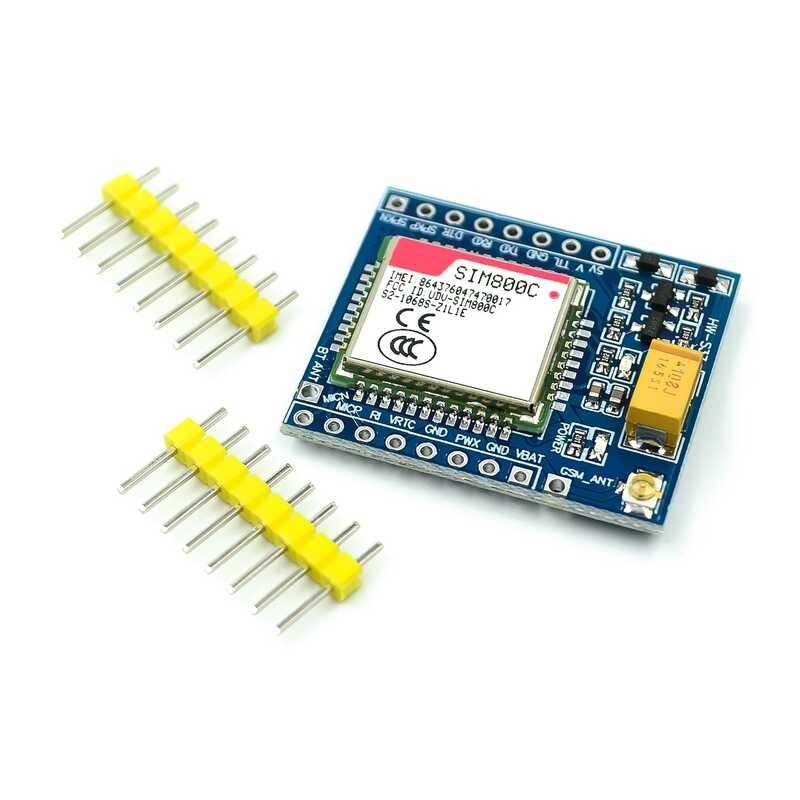 5V 3.3V Sim800c GSM GPRS PCB อิเล็กทรอนิกส์โมดูล TTL บอร์ด IPEX ...