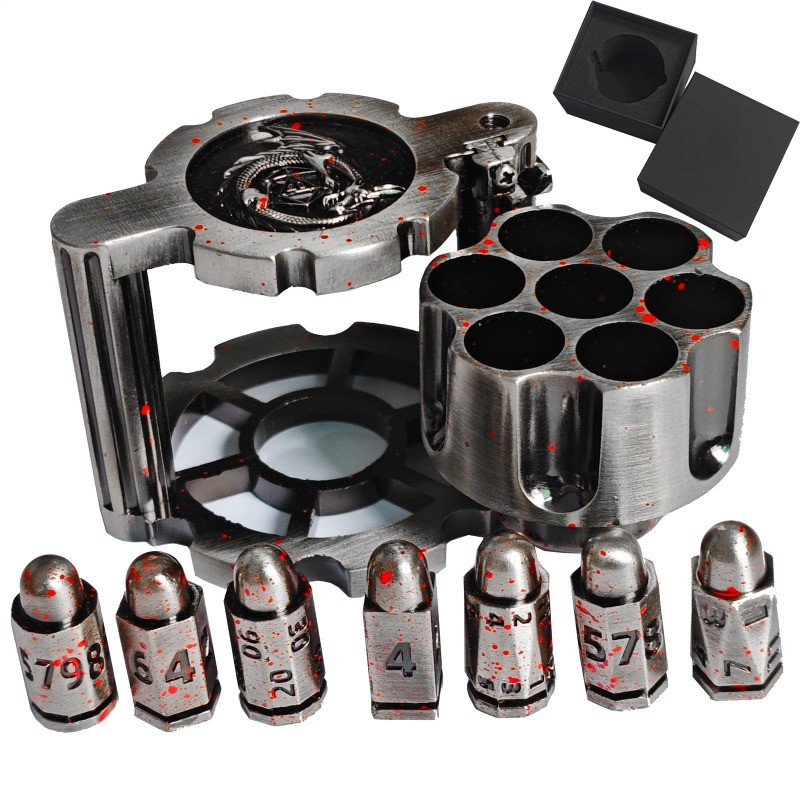 Revolver Metal Bullet Dice Set Warhammer 40K Set of Seven Dice D6DICE ...
