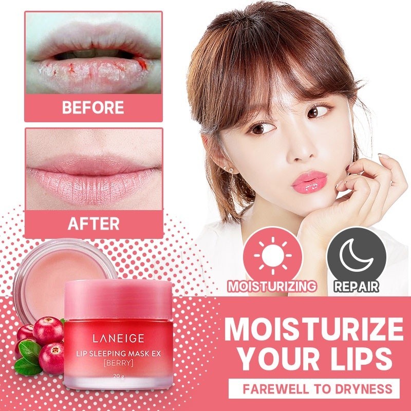 Laneige Lip Sleeping Mask Korea Night Sleep Moistened Lip Balm ...