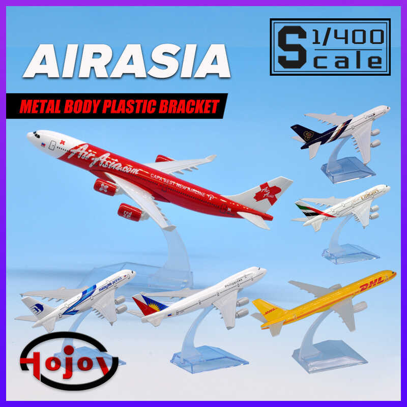 Airbus ขนาด1:400 AirAsia A340 A320โลหะ Diecast เครื่องบินเครื่องบินรุ ...