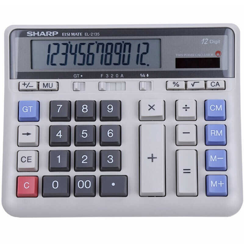Free Ship*G Sharp SHARP Sound Treasure El-2135 12-Bit Financial Special Calculator Bank Special ...