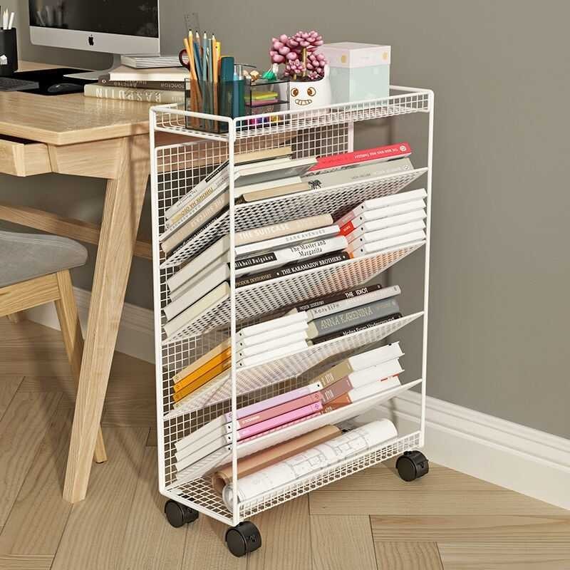 Small bookshelf [COD] next to the desk side shelf can be moved with ...