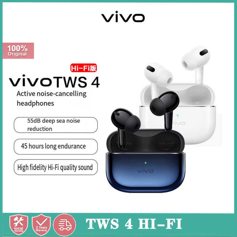 4 Vivo TWS Hi Fi Bluetooth true wireless earphones with high fidelity ...