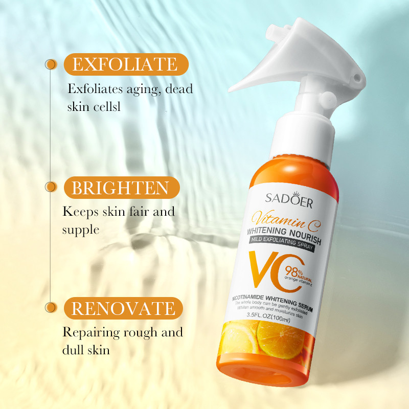 Rorec SADOER VC Vitamin C Whitening Nourish Mild Exfoliating Spray 98% Natural Nicotinamide ...
