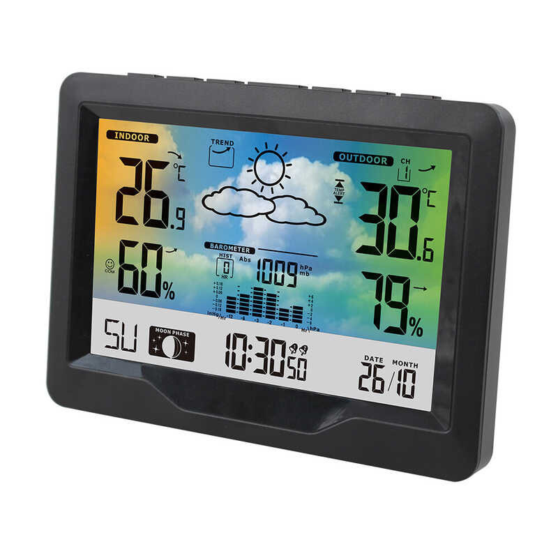 Wireless Indoor Lepmerk Color Screen Weather Forecast Station with ...