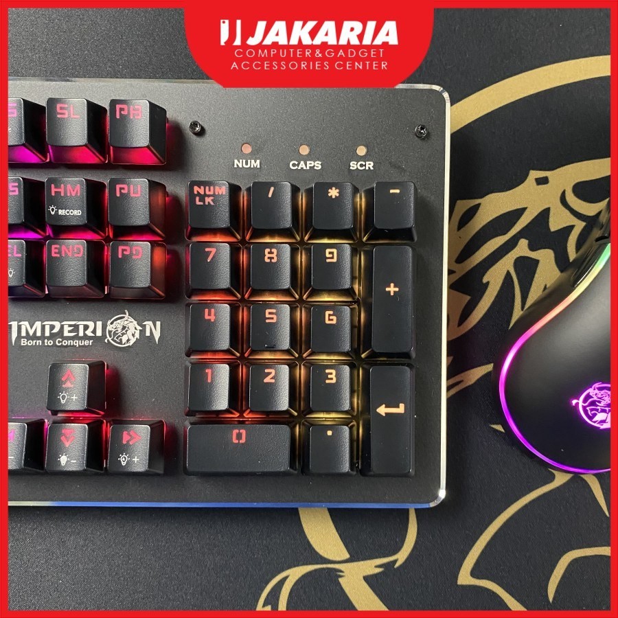 ในสต็อก HITAM Imperion Gaming Keyboard Mech 10 - Mechanical RGB Black ...