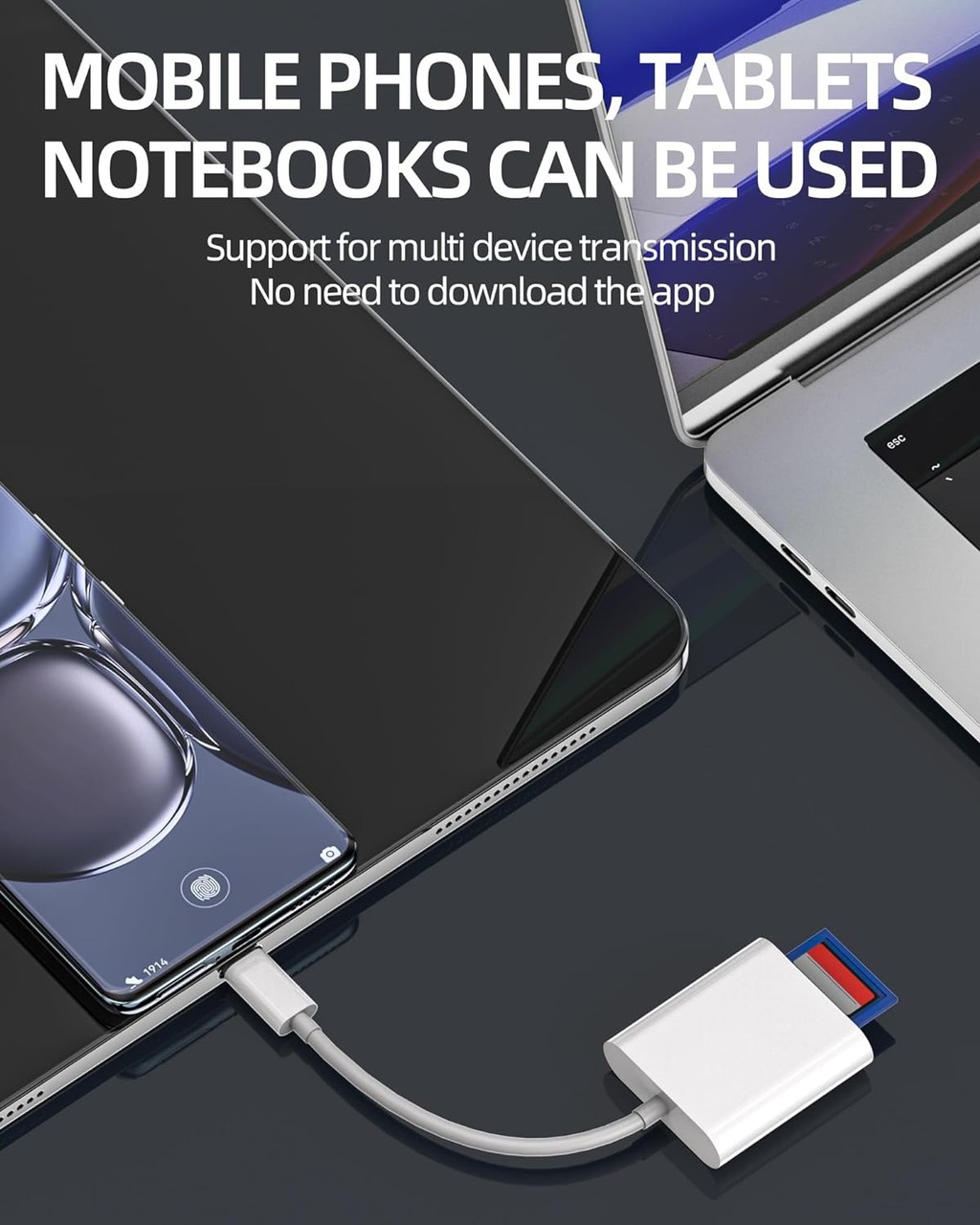 ตัวอ่านการ์ด Type-C OTG Card Reader Type-C to SD Card / TF Card โอนถ่าย ...