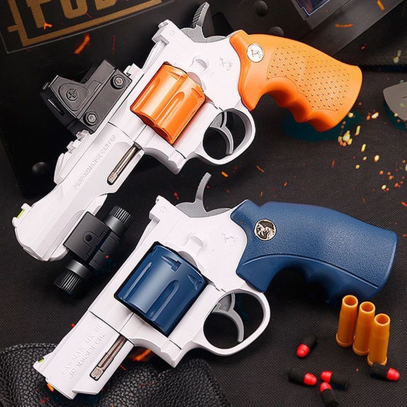 Revolver, Soft Bullet Gun ปืนของเล่นเด็กหมุน Bullet Eject Model ...
