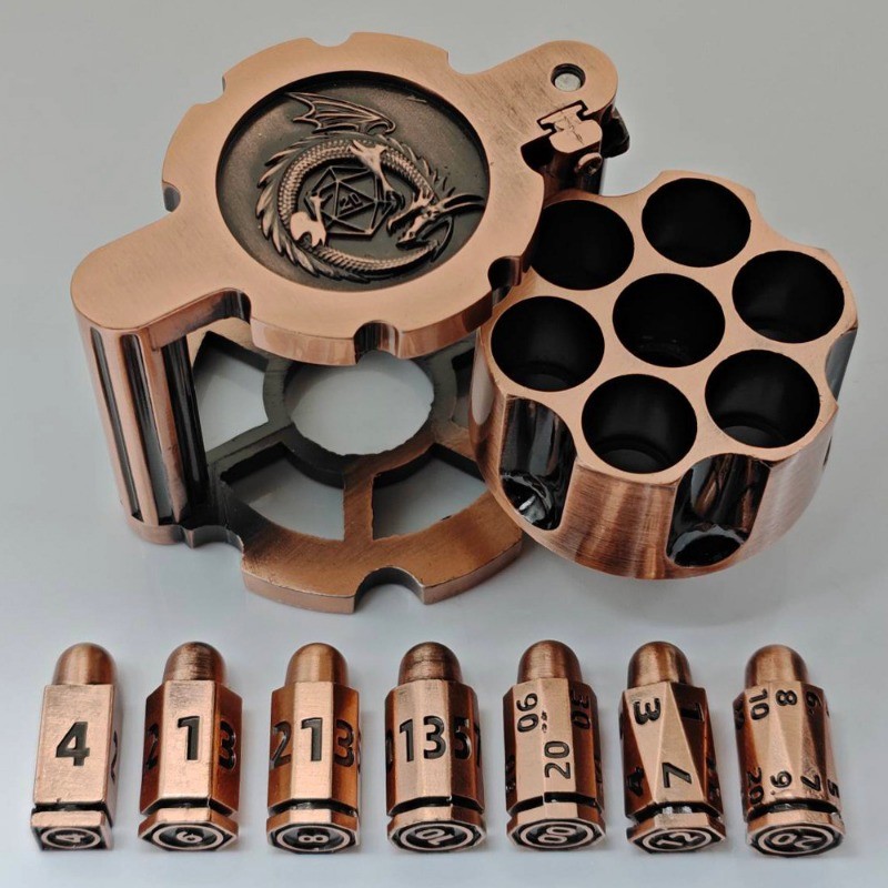Revolver Metal Bullet Dice Set Warhammer 40K Set of Seven Dice D6DICE ...