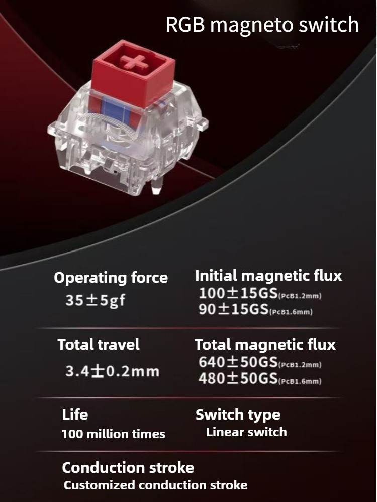 TTC Magneto สวิทช์แม่เหล็ก 1PCS Linear Hot Swappable โรงงาน Prelubed ...