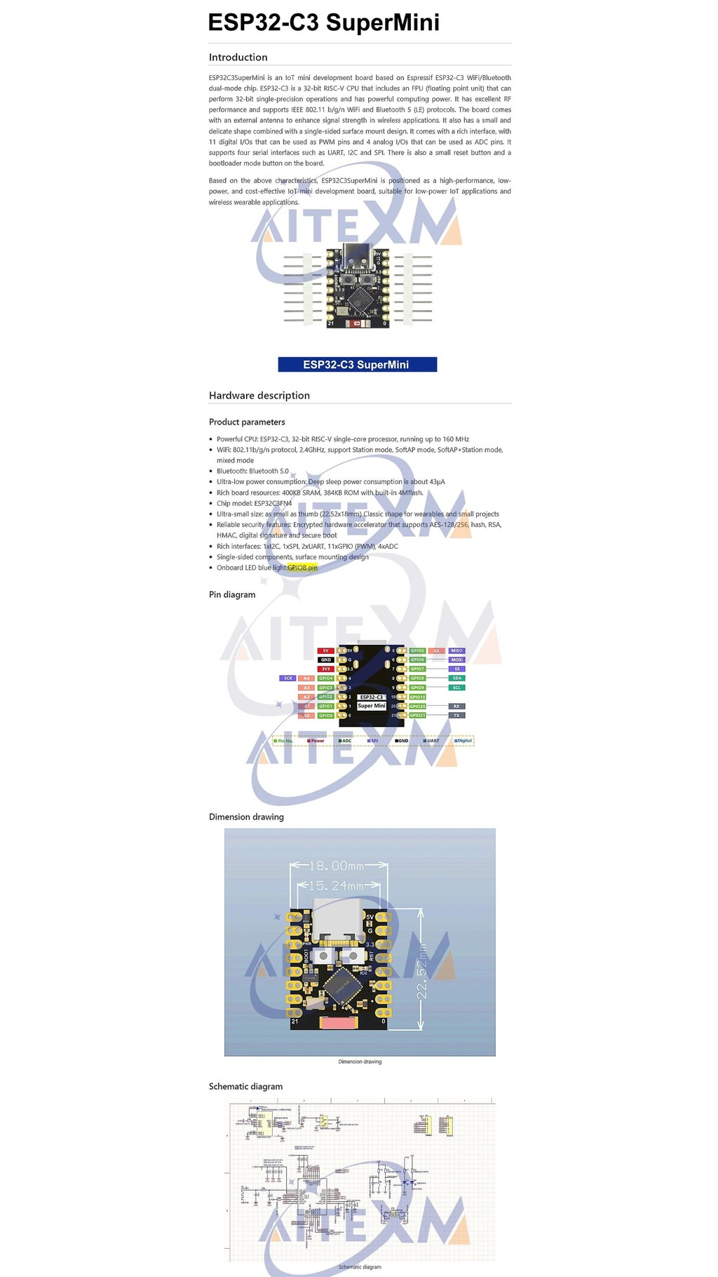 Esp32-c3 ESP32-S3 ESP32-H2 ESP32-C6 บอร์ดพัฒนา ESP32 C3 SuperMini PLUS WiFi บลูทูธ ESP32C3 และ ...
