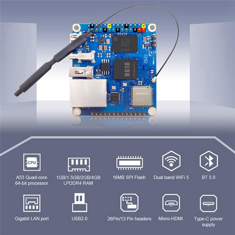 【In stock】Orange Pi Zero 3 1GB RAM DDR4 Allwinner H618 WiFi Bluetooth BLE Mini PC Orange Pi ...