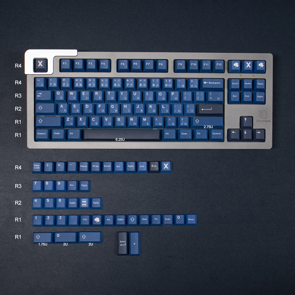 Gmk R1 Striker Blue Keycaps โปรไฟล ์ เชอร ์ รี ่ PBT keycap ชุดสําหรับ ...