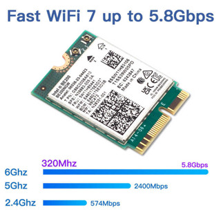Intel Be200 WIFI 7 Wireless Wifi Card Wifi 6E Be200ngw Bluetooth 5.4 802.11Ax Tri-Band M.2 NGFF ...