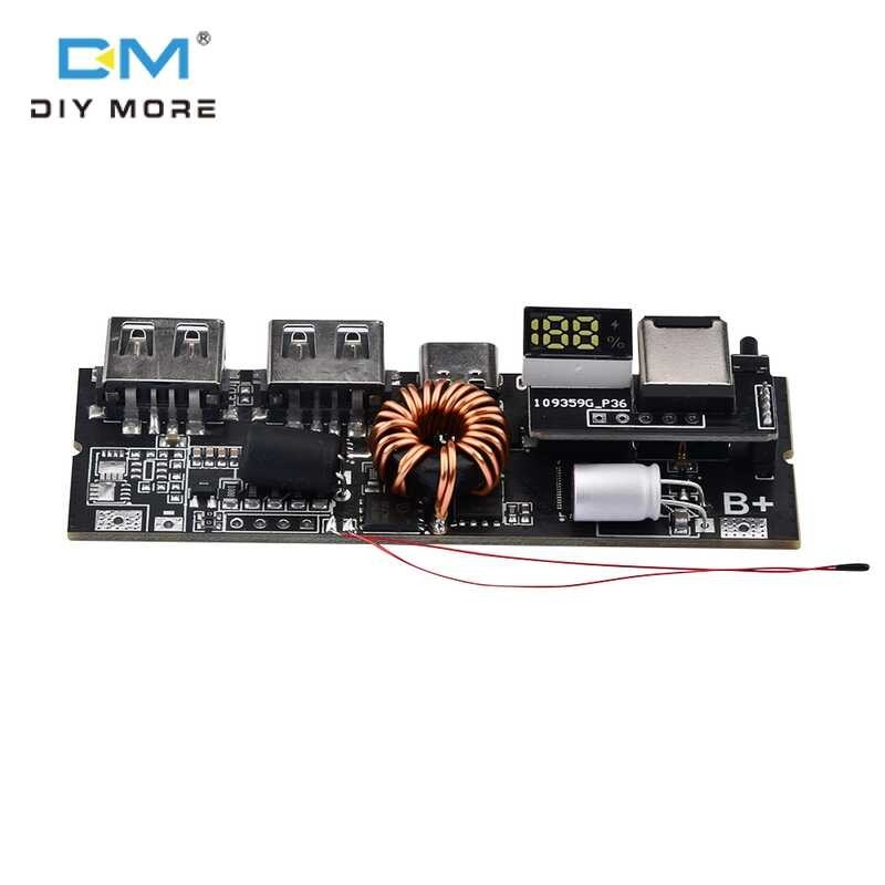 Diymore 3S 65W 4S/5S 100W PD 21700 Charging Board Dual Fast Charging 6-Port Mobile B-Ank Module ...