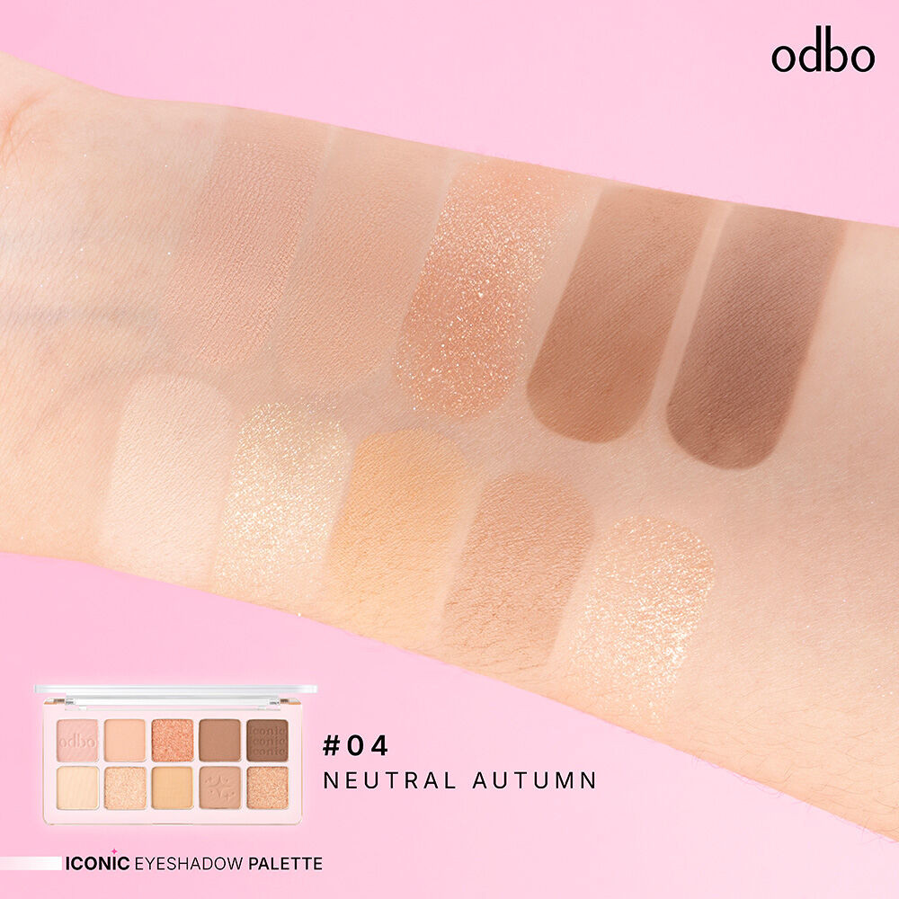ODBO Iconic Eyeshadow Palette 7g โอดีบีโอ พาเลทอายแชโดว์ 10 เฉดสี. | Shopee Thailand