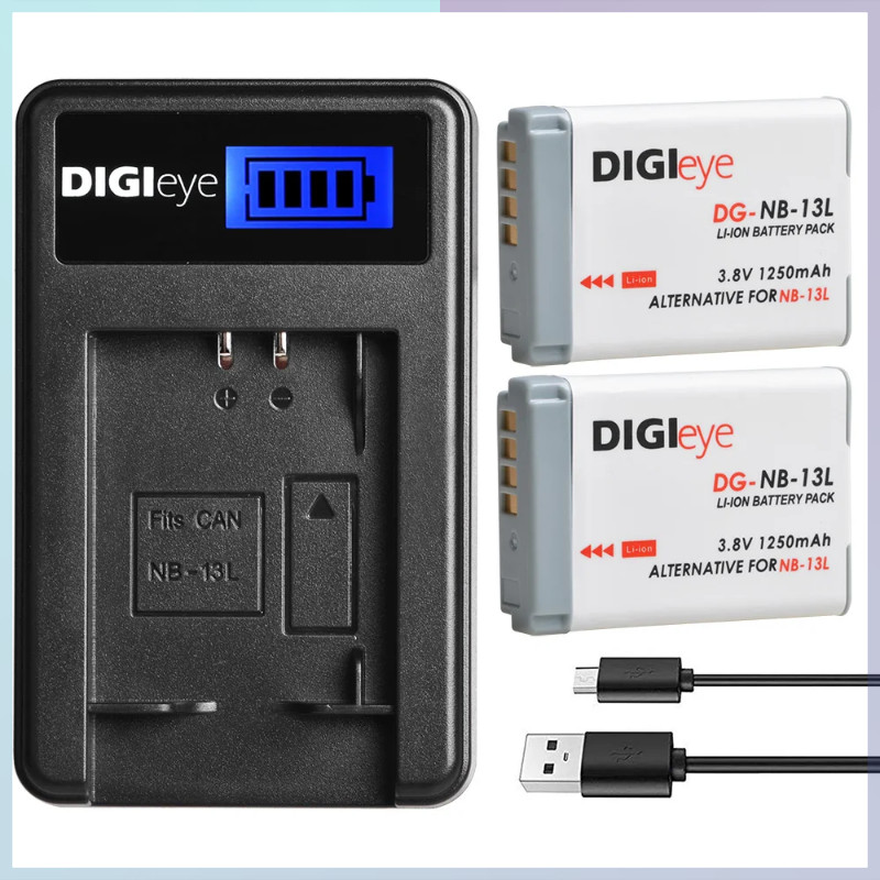 NB-13L NB13L แบตเตอรี่ + LCD USB Charger สำหรับ Canon PowerShot G1X Mark III G5X G7X G7X Mark II ...