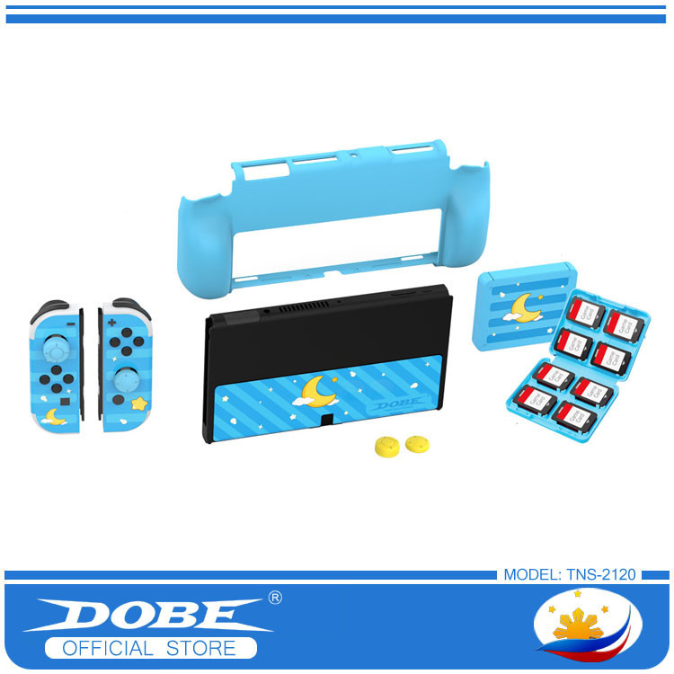 Dobe Nintendo Switch OLED Protective Kit เคสเกมและคอนโซล, หมวกโยก, สติ๊กเกอร์, ฯลฯ TNS-2120 ...