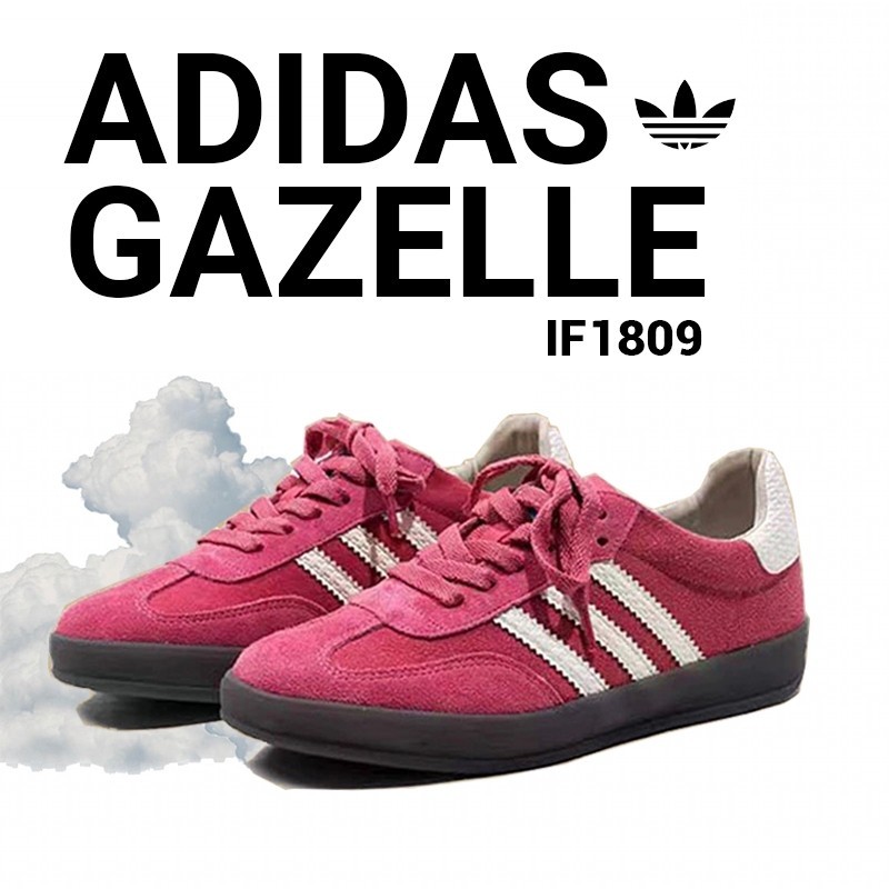 ♞Adidas originals Gazelle Indoor IF1809（ของแท้ 100%）รองเท้าผ้าใบสำหรับ ...