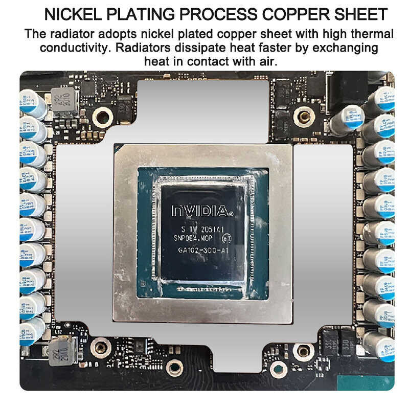 RAM Power Train Nickel Plated Copper Heatsink Graphics Card Memory ...