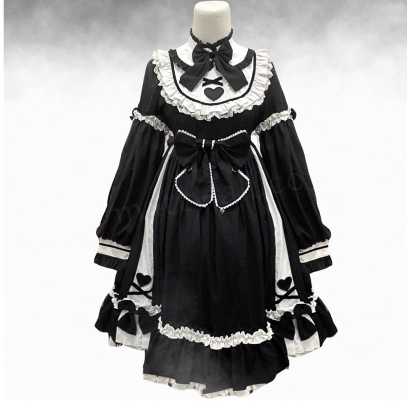 Gothic Lolita Collar Kawaii รอบ Goth Babydoll Harajuku Gothic Elegant ...
