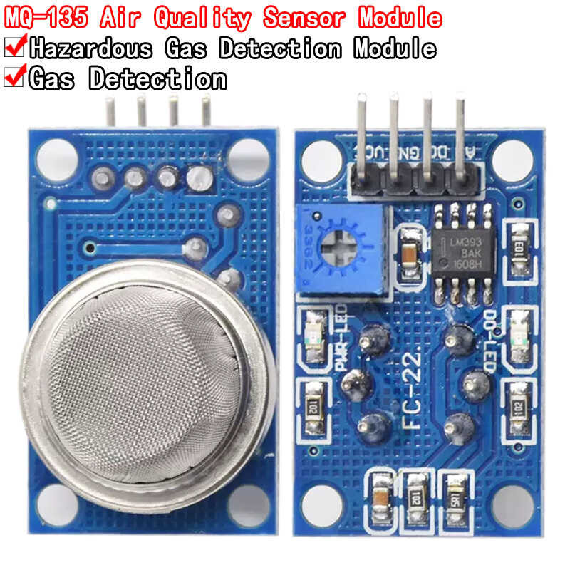Mq135 Mq135 เซ็นเซอร์คุณภาพอากาศ Arduino M2 โมดูลตรวจจับก๊าซอันตราย ...
