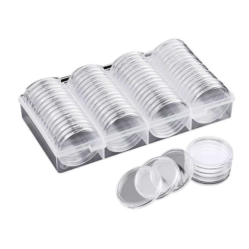 40 Mm Coin Capsules Coin Case Coin Holder Storage Container With ...