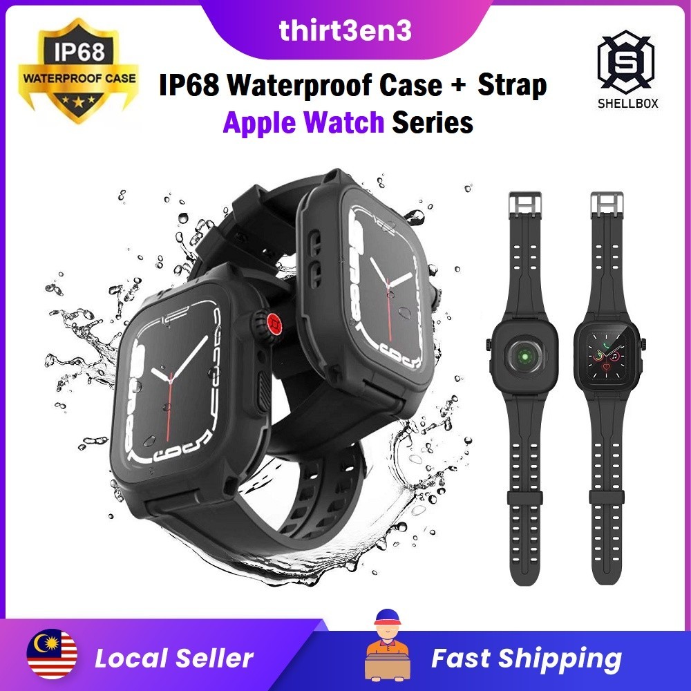 Apple Watch 7 Series 45 มม. 41 มม. SHELLBOX Sport กันกระแทก IP68 เคสกัน ...
