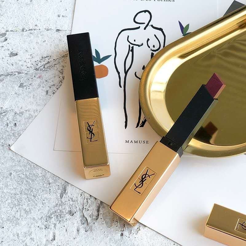 ♞ของแท้นำเข้า YSL # 21 Saint Laurent matte lipstick สีแดงวินเทจทองเล็ก ...