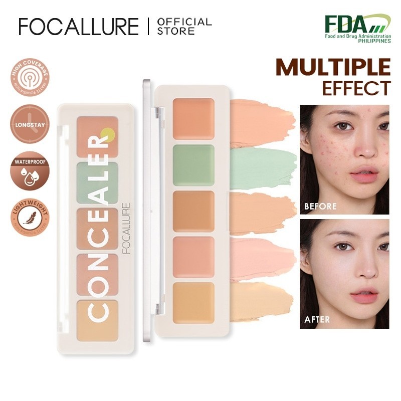 Focallure 5 สี Corrector คอนซีลเลอร์ Palette Multicolor High Cover แต่ ...