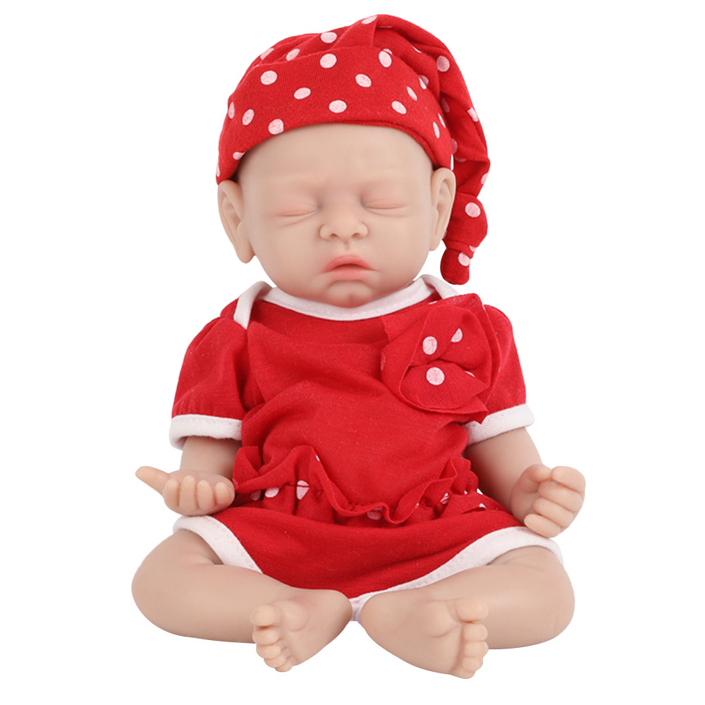 IVITA 12" Full Body Silicone Reborn Baby Doll Realistic Silicone Girl Preemie Lifelike Doll for ...