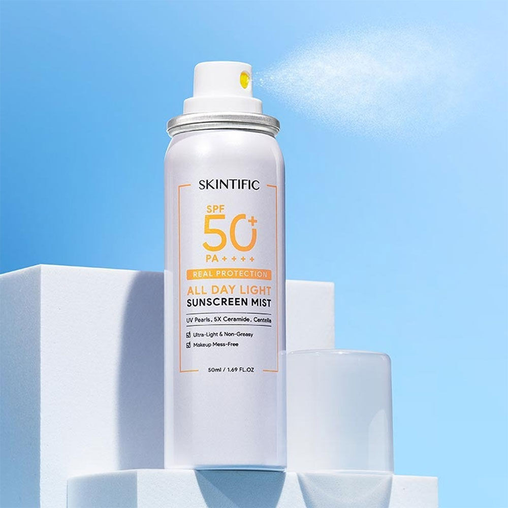 SKINTIFIC All Day Light Sunscreen Mist SPF50 PA++++ 120ml ออลเดย์ไลท์ สเปรย์ กันแดด. | Shopee ...