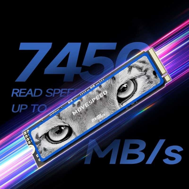 M2 MOVESPEED Nvme 1TB 2TB 4TB 7450Mbs Internal Solid State Disk PS5 ...