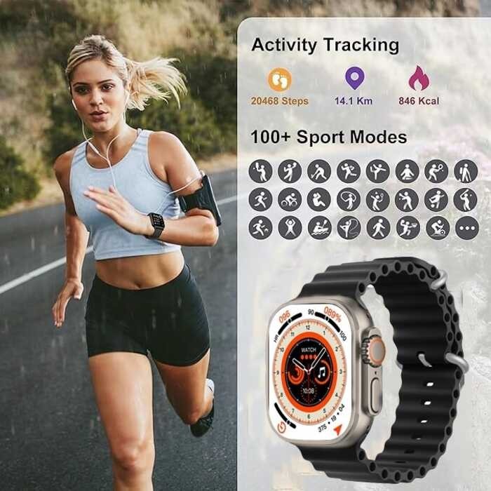 Ultra Max S8 smartwatch AMOLED supports Thai, full screen touch, and ...