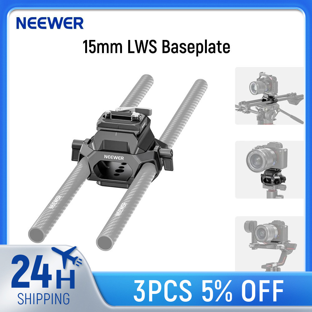 จัดส่งของแท้ Neewer 15mm LWS Baseplate พร้อม Arca Type QR Plate & Base ...