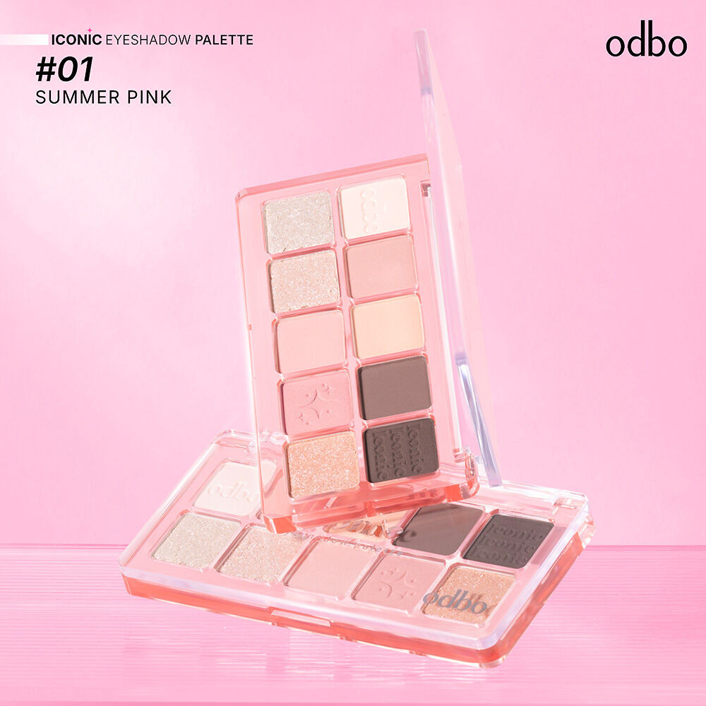 ODBO Iconic Eyeshadow Palette 7g โอดีบีโอ พาเลทอายแชโดว์ 10 เฉดสี. | Shopee Thailand