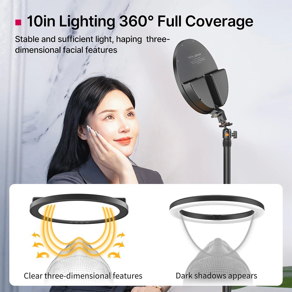 Ulanzi VIJIM K13 Key Light Professional Studio 10 LED ขนาด 10 นิ้ว มา ...