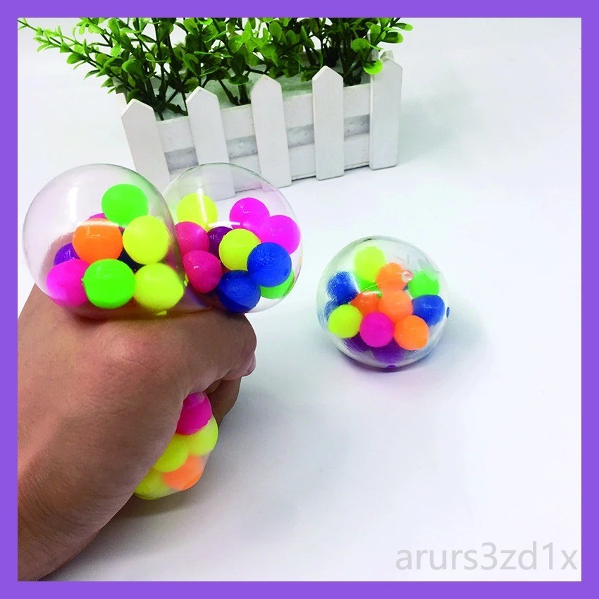 Rainbow Squeeze Ball Squeeze Squishy Antistress Funny Toy Squeezable ...