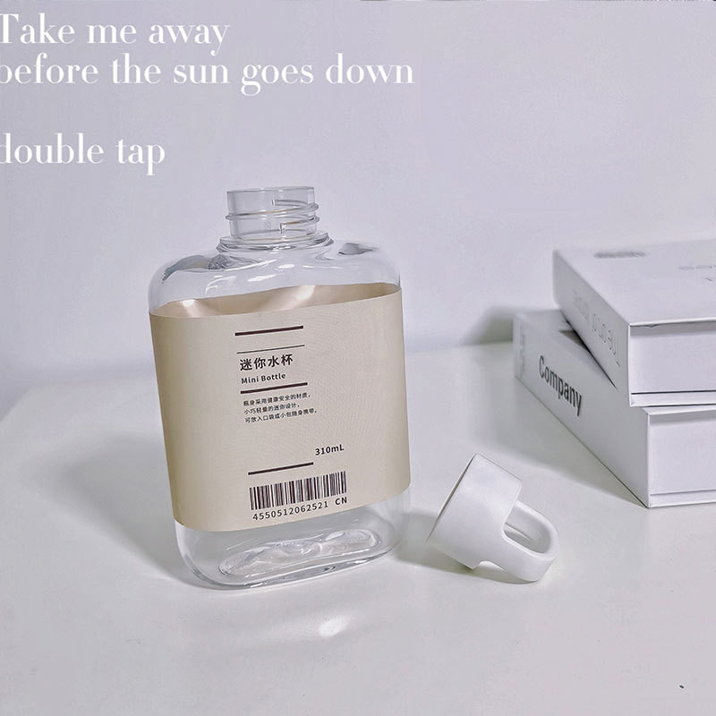 310ml Muji แบนขวดน ้ ําแบบพกพาถ ้ วยน ้ ํา Botol Air Viral Pocket Handy ถ ้ วยเปลี ่ ยนขวด Ins ...