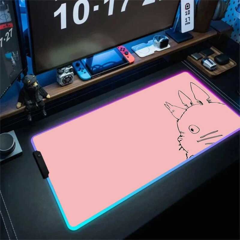 อะนิเมะน่ารัก Dragon Mouse Pad RGB Backlight Mousepad XL Pc Gamer ...