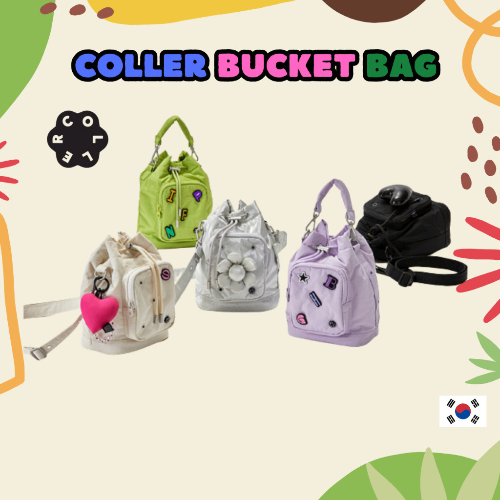 [LINE Friends X COLLER] กระเป๋าสะพายไหล่ ทรงบักเก็ต มี 5 สี /coller ...