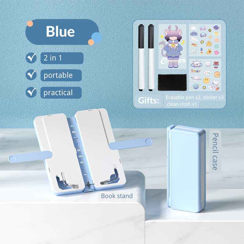 【Newest】Nbx Pencil Box And Foldable Reading Bookshelf 2In1 Multi ...