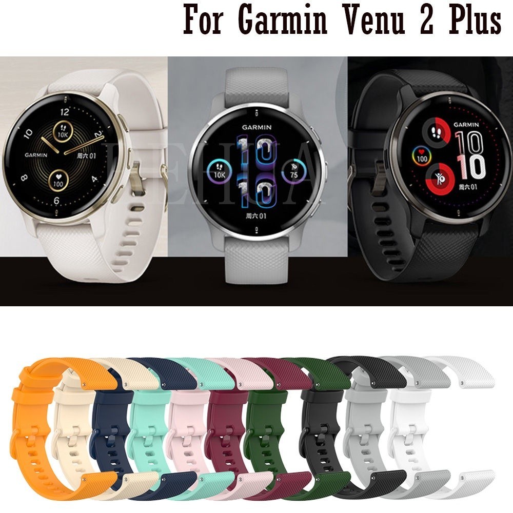 สายนาฬิกาข้อมือซิลิโคน สําหรับ Garmin Venu 2 Plus Garmin Venu Sq Venu2 2S Vivoactive 4 4s ...