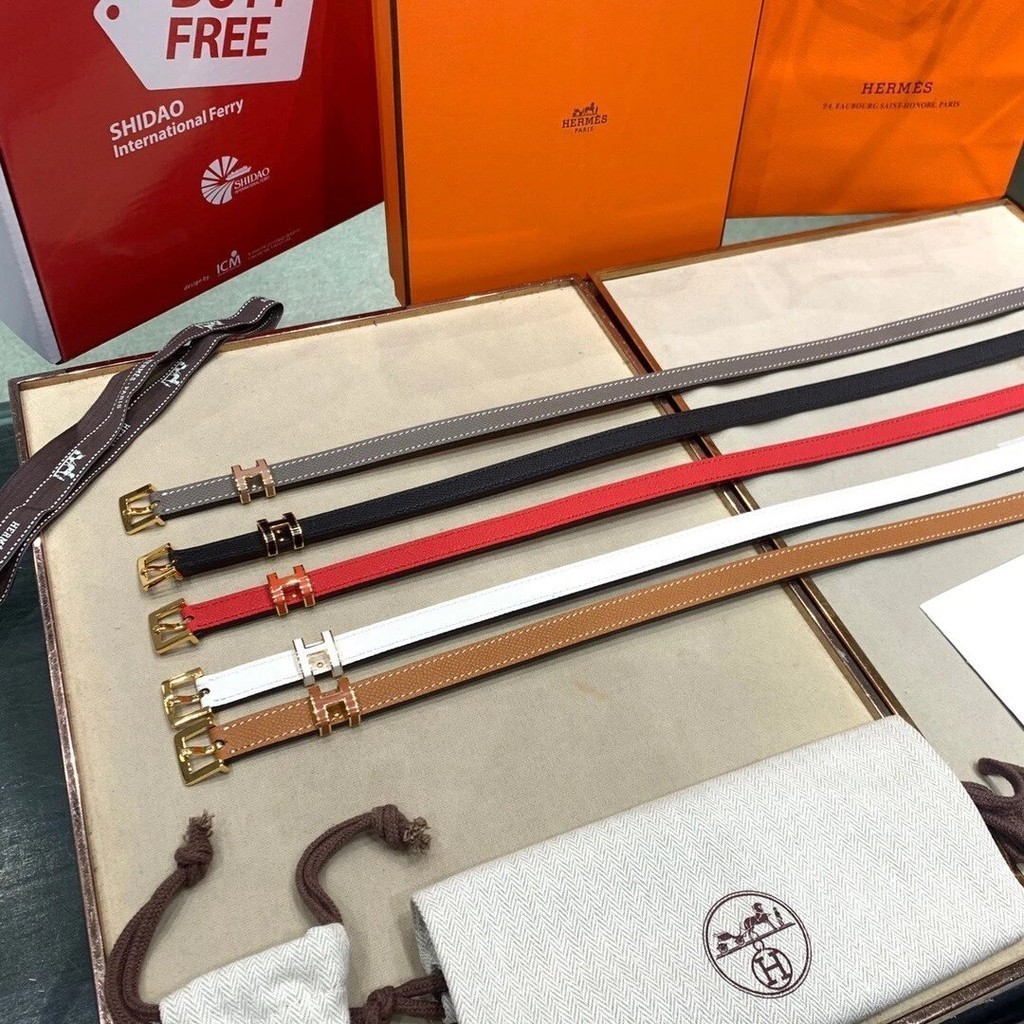 [1: 1] H Home Belt Pop H15 เข็มขัดหนังลูกวัว แบบบาง แต่งหัวเข็มขัด ...