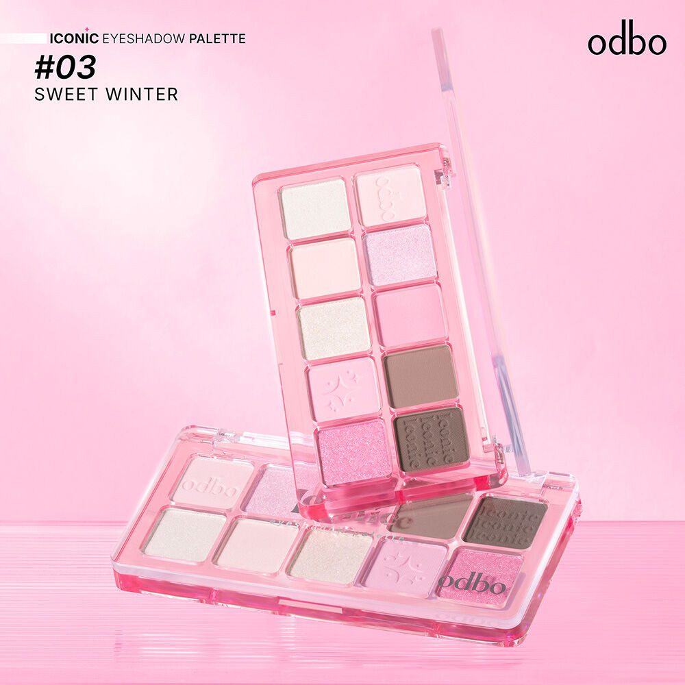ODBO Iconic Eyeshadow Palette 7g โอดีบีโอ พาเลทอายแชโดว์ 10 เฉดสี. | Shopee Thailand