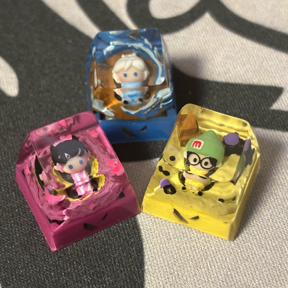 Valorant Clove Keycap PBT หยด-กาว Handmade เรซิ่น Keycap คีย์บอร์ด DIY ...