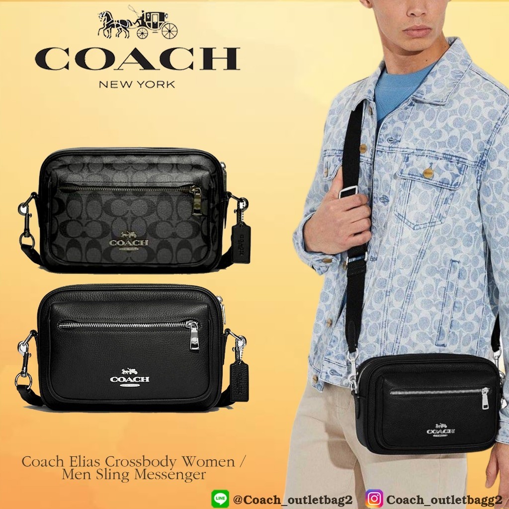 ♞Coach Elias Crossbody Women / Men Sling Messenger | Shopee Thailand